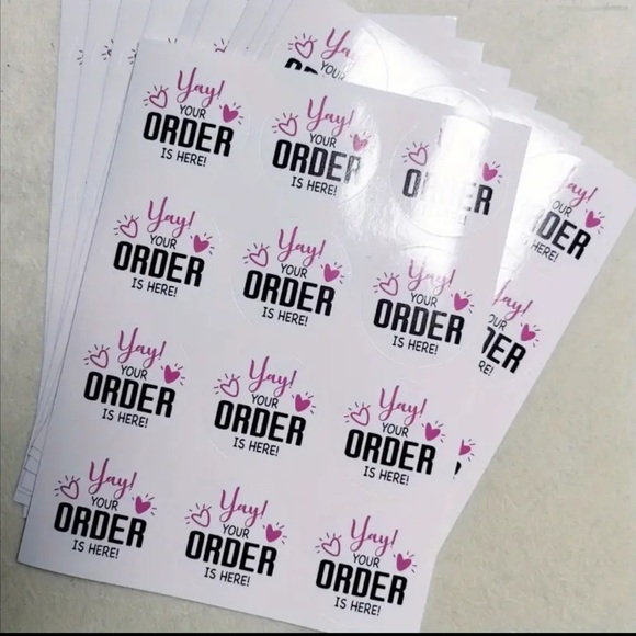 Other | 12 Piece Yay Your Order Is Here Stickers | Poshmark